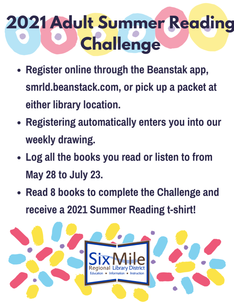 Reading Colors Your World! 2021 Summer All Ages Reading Challenge « Six ...